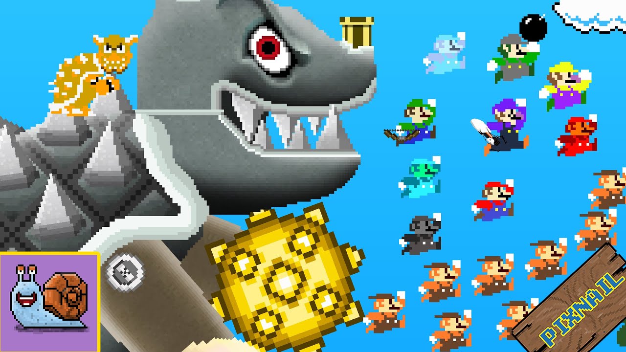 Pixnail: Mario's Mega Bowser Escape - Mario Super Power | Animation ...
