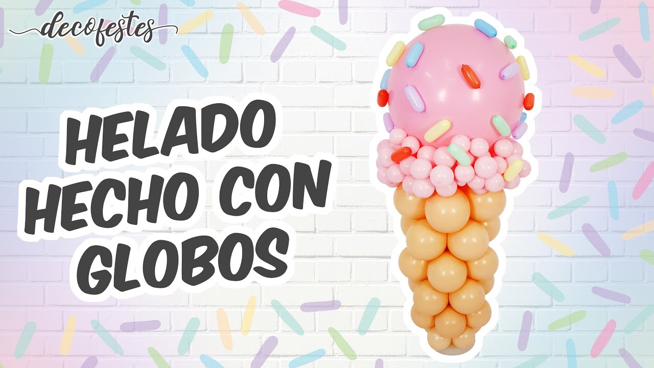 Helado hecho con globos - Barquilla, cono o cucurucho de globos - YouTube