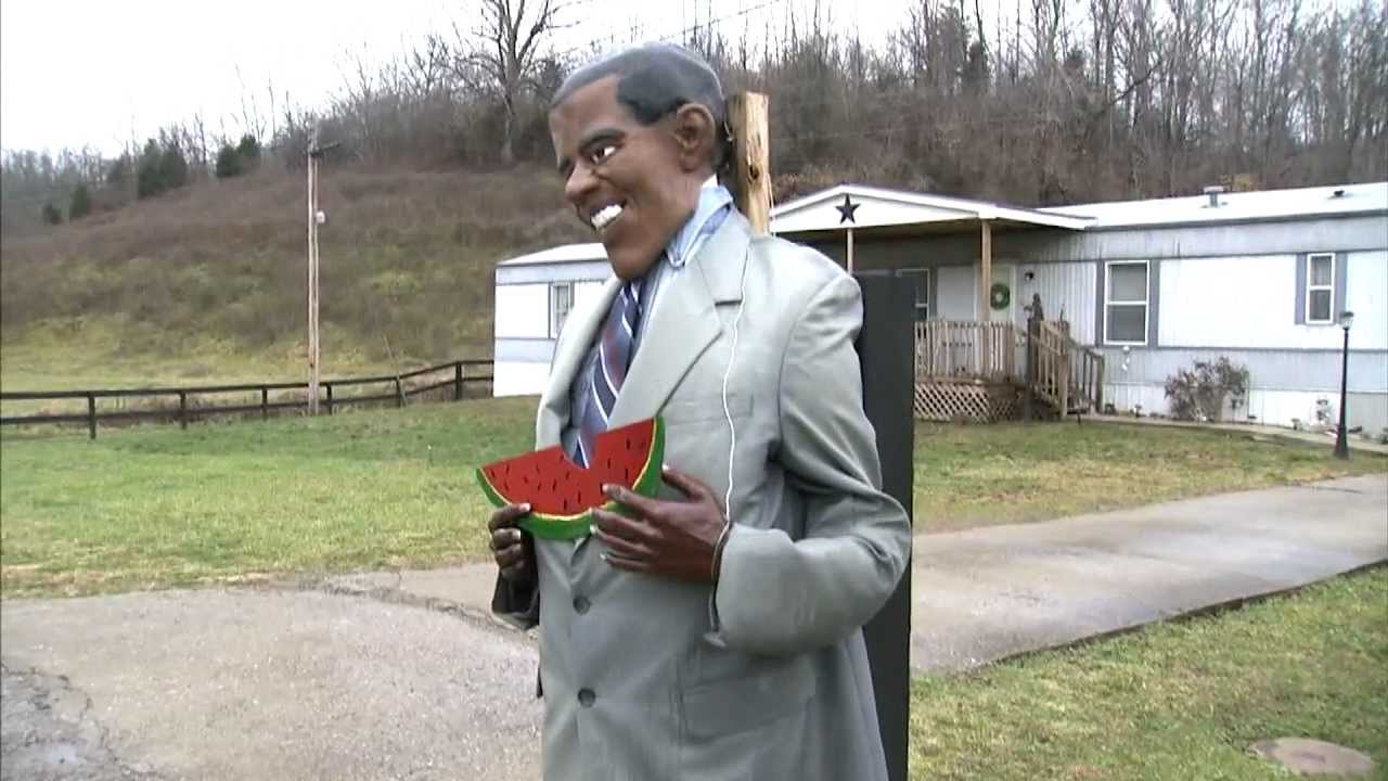 Black Man Eating Watermelon Statue