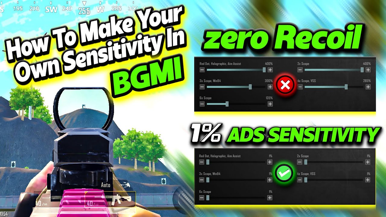 How To Make Your Own Sensitivity In BGMI | BGMI Scope Setting 2x 3x 4x ...