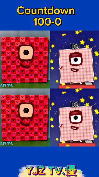 countdown Numberblocks 100-0 counting 100-1 with numberblocks toys ...