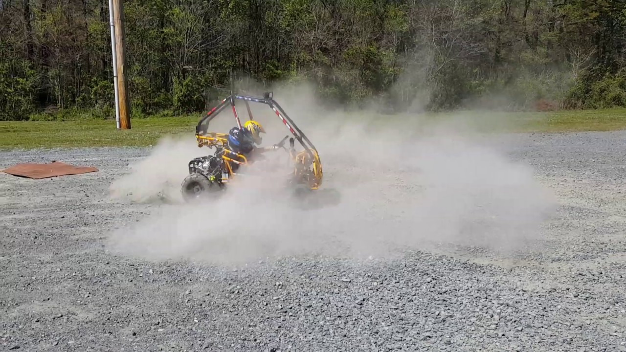 Kandi 125 cc go cart test drive - YouTube