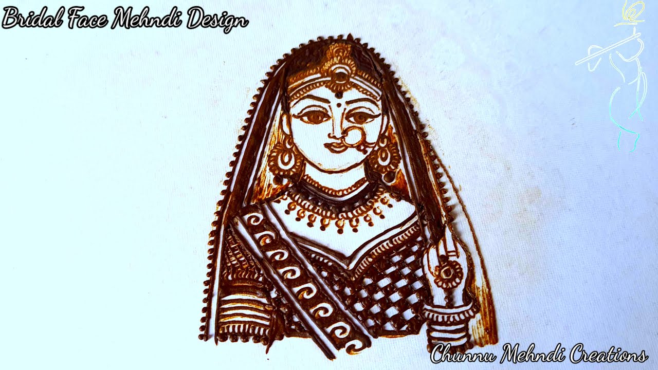 Bridal face mehndi design || Simple Bridal mehndi design easy || - YouTube