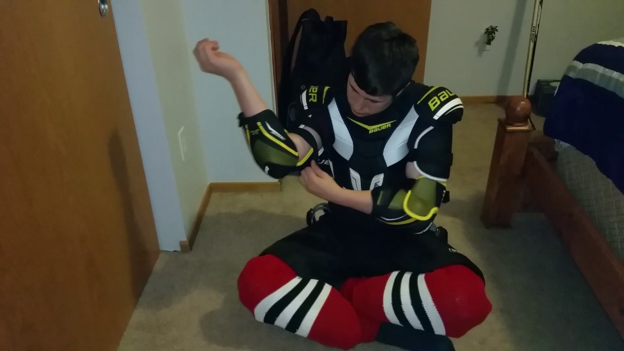 How to put your hockey gear on!! - YouTube
