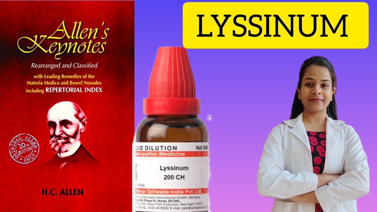 Lyssinum homeopathic medicine ||Allen's keynotes materia medica in ...