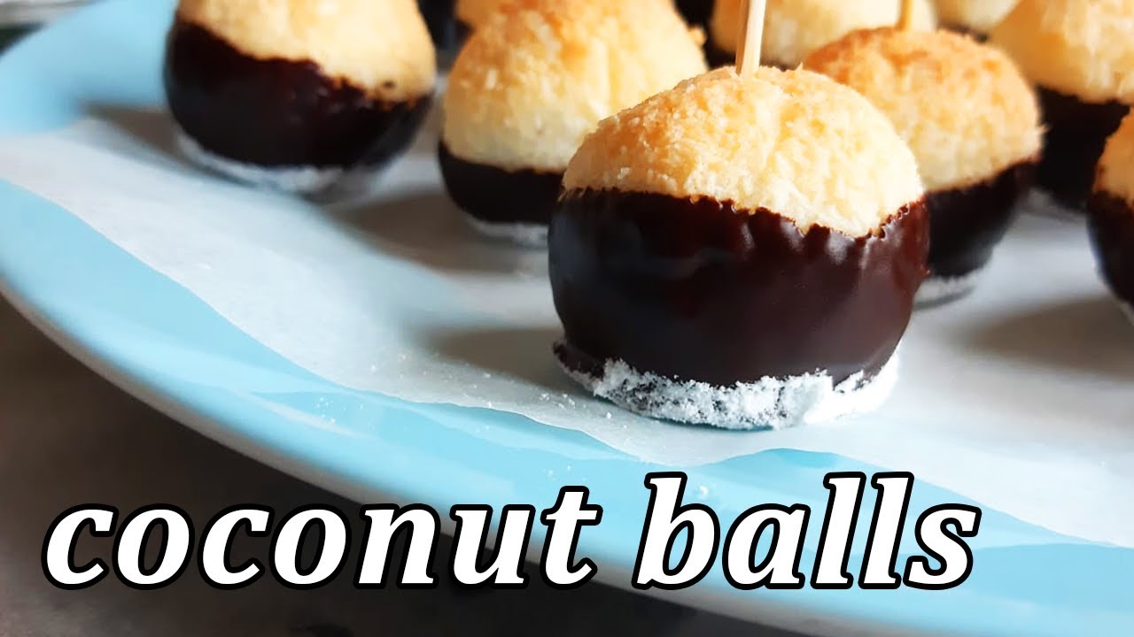 " COCO BALLS " 🥥 Easy Coconut Macaroons Recipe | Coconut Balls | Finger ...