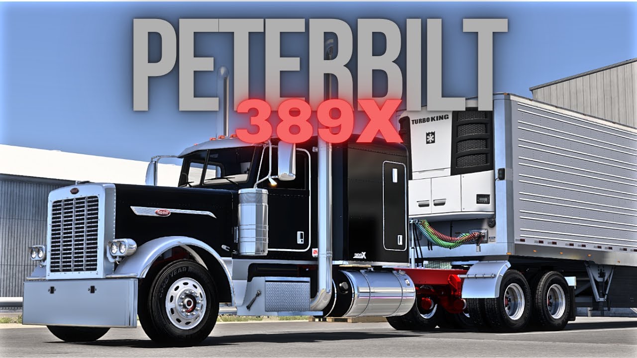 Flat Top Black, Red Peterbilt 389 / Cummins X15 Straight Pipe - YouTube