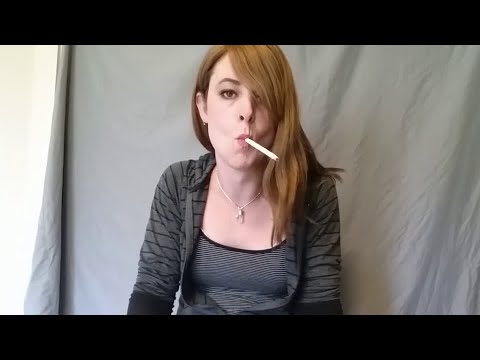 Redhead smokes a menthol 120