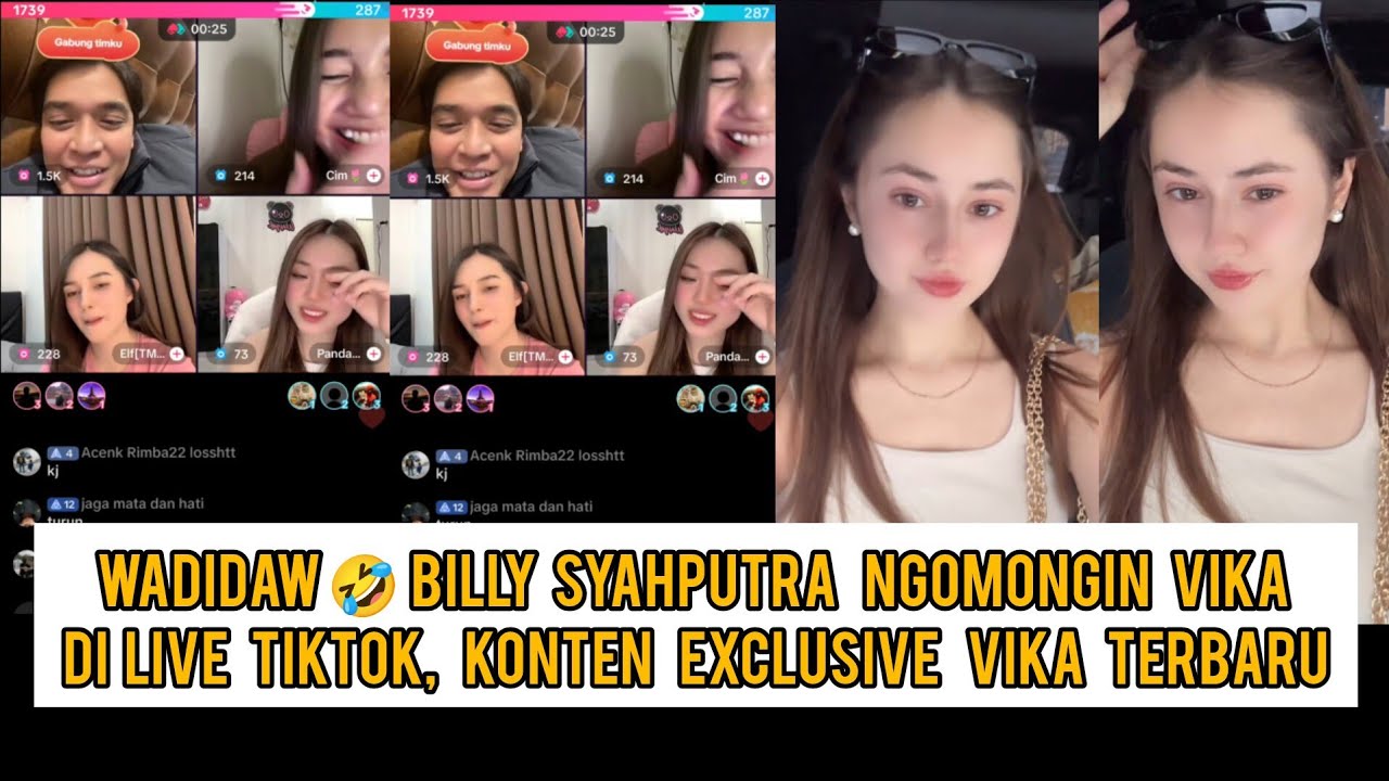 Wadidaw🤣 Billy syahputra ngomongin vika saat live tiktok, Konten ...