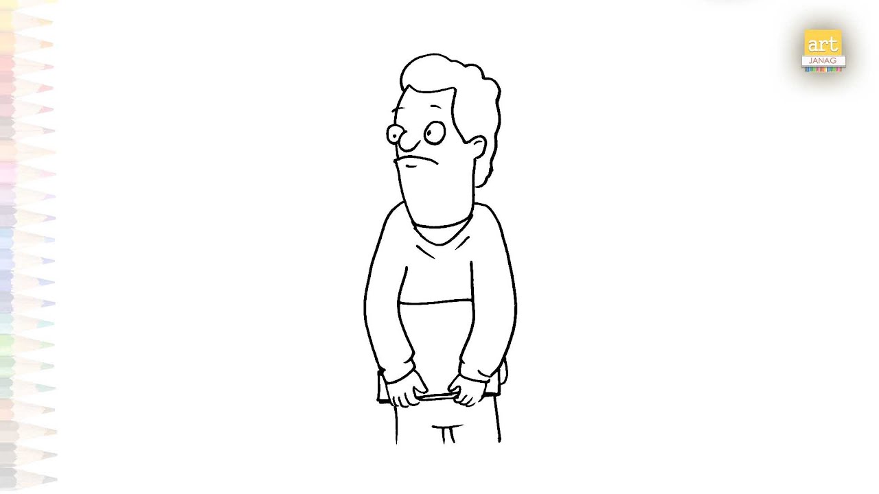 Benjamin Bob's Burgers drawings easy | Cartoon sketches | How to draw ...