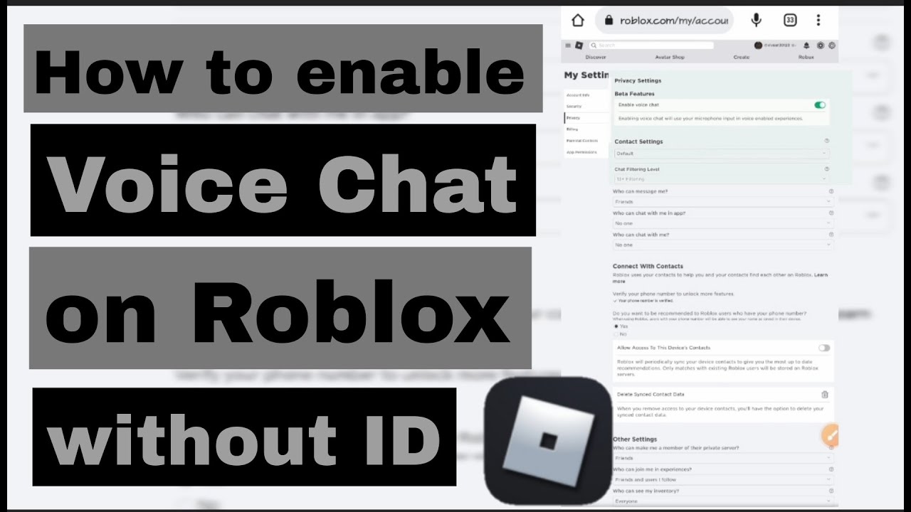 Roblox - How to enable voice chat on roblox with id and selfie - YouTube
