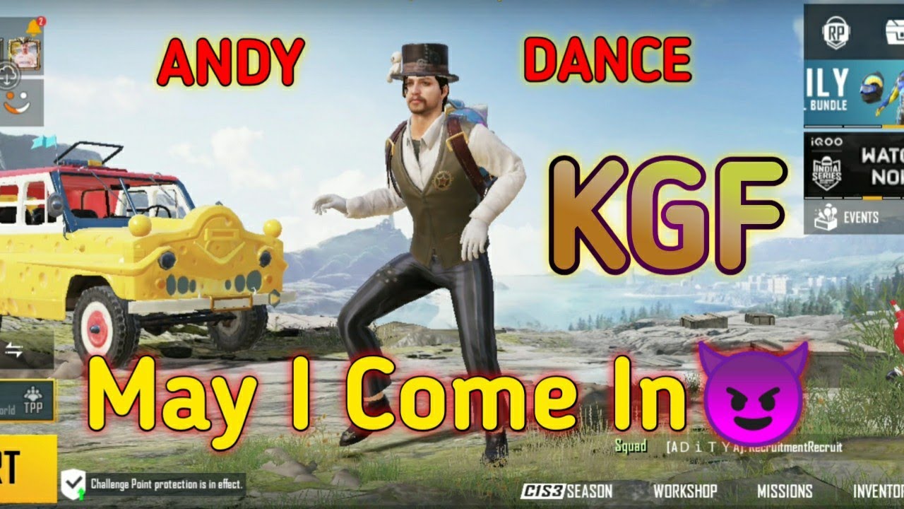 May I Come In (KGF)😈 | BGMI Andy character | Godzilla Gaming - YouTube