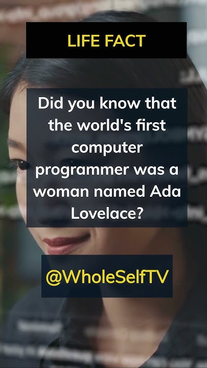 World's First Computer Programmer Was a Woman?! #shorts #programmer # ...