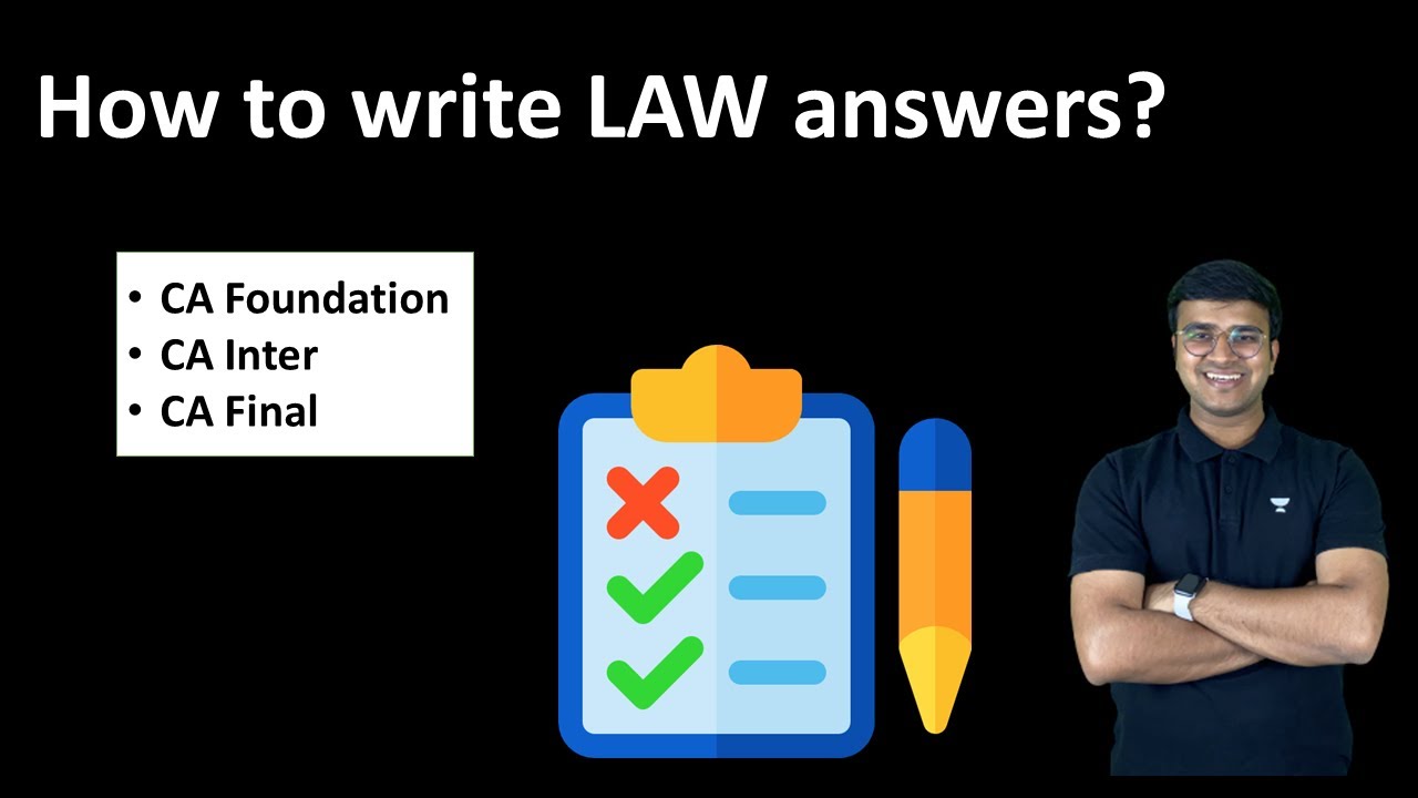 How to Write / Present law Answers? - YouTube