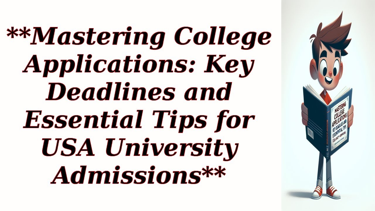 Mastering College Applications: Key Deadlines and Essential Tips for USA University Admissions ...