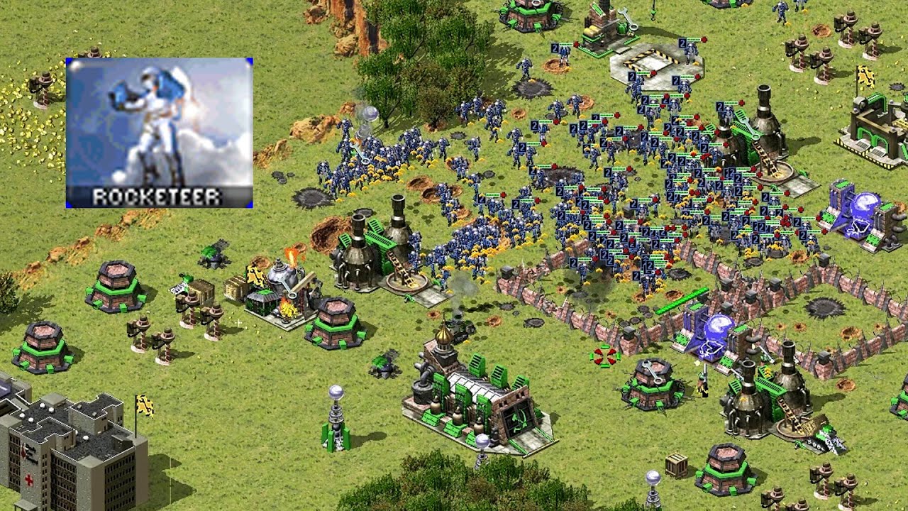 Red Alert 2: America’s Rocketeer Army vs 7 Brutal AIs – Air Power ...