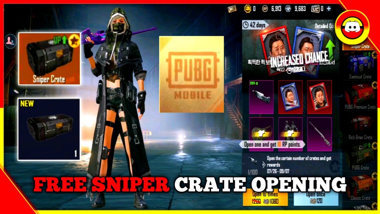 FREE SNIPER CRATE OPENING 😍 PUBG KR - YouTube