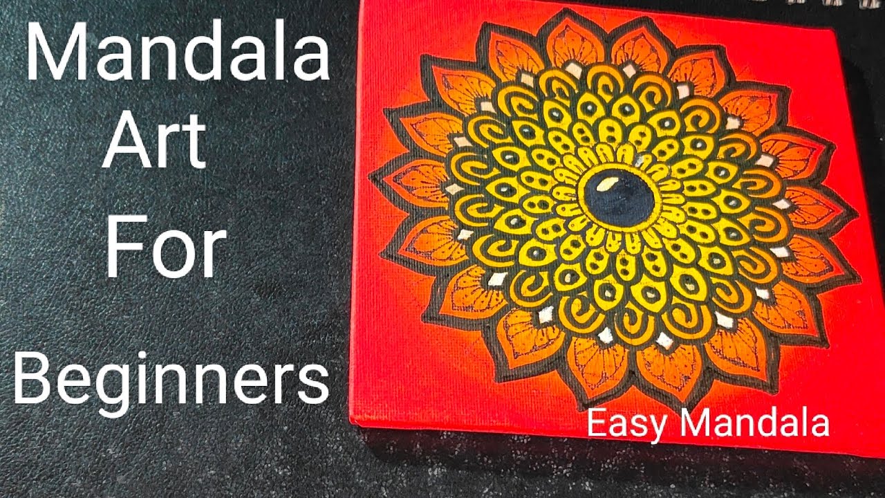 How To Draw Mandala Art For Beginners |Mandala On Canvas | @Easy ...