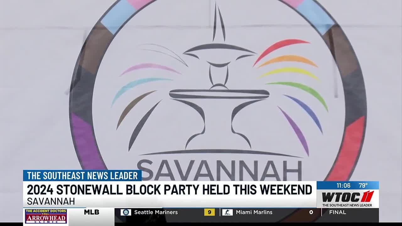 Savannah hosts annual Stonewall block party - YouTube