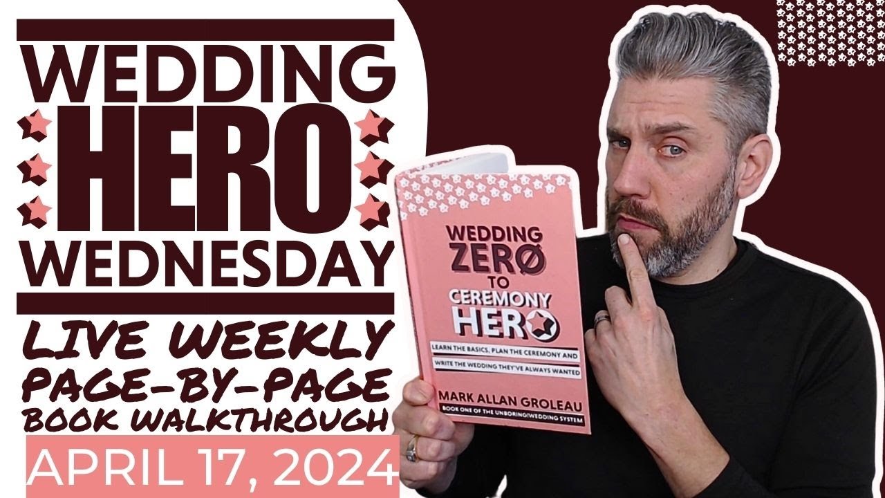 LIVE Wedding Zero to Ceremony Hero Week 11: Into The Elements [Wedding ...
