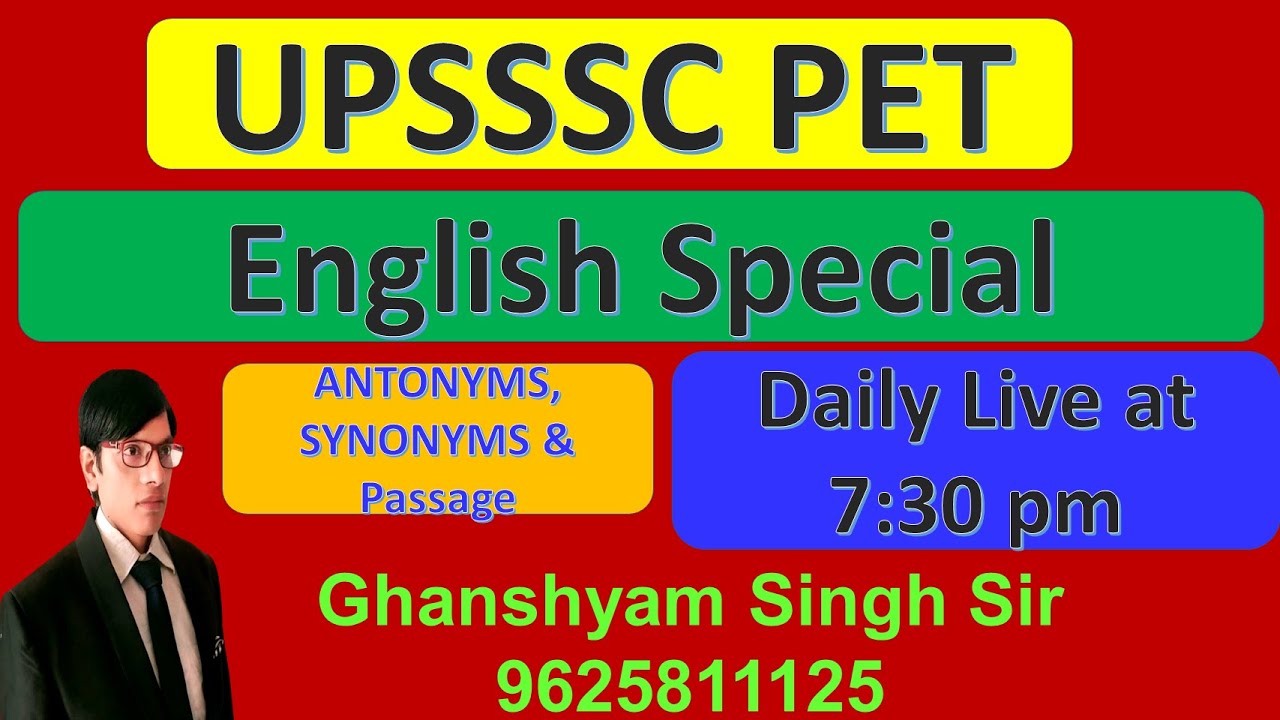 UPSSSC PET SPECIAL ANTONYMS AND SYNONYMS 3 with Prefix, Suffix, Affix ...