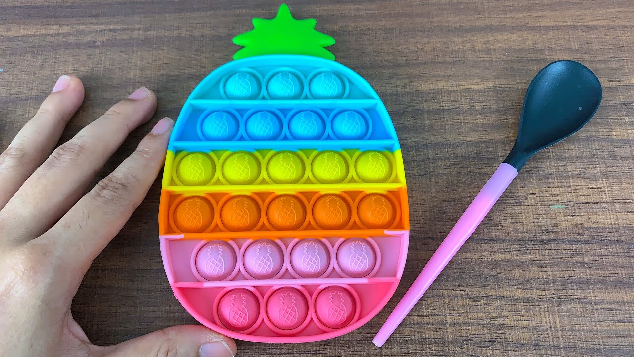 Rainbow Pineapple Pop It ASMR 💝 Satisfying Sound for Relaxing - YouTube