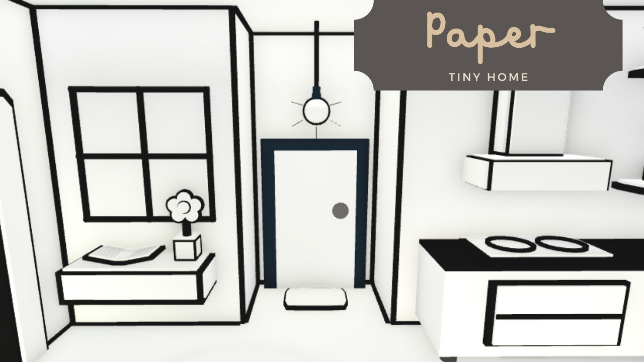 Paper Tiny Home Speed Build 🤍📄 | Roblox Adopt Me - YouTube