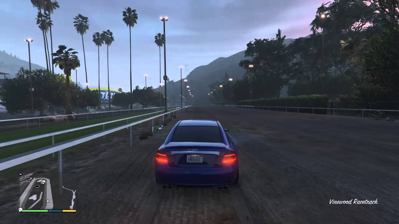 Grand Theft Auto V racing on the horse track - YouTube