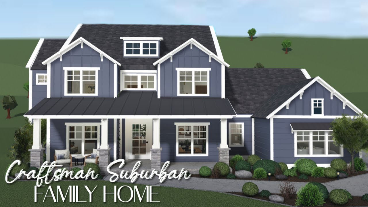 BLOXBURG: Craftsman Suburban Family Home | Part 1 - YouTube