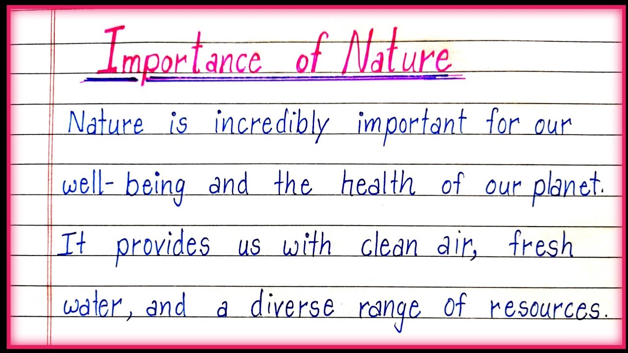 Importance Of Nature | Few Lines on Importance of Nature| - YouTube