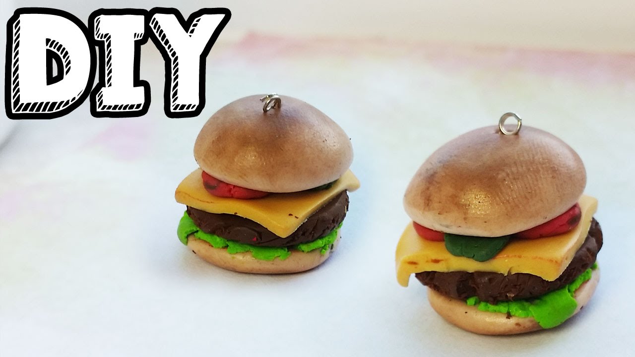 HAMBURGER HANGER | FIMO ZATERDAG | FAKE FOOD | POLYMER CLAY TUTORIAL ...
