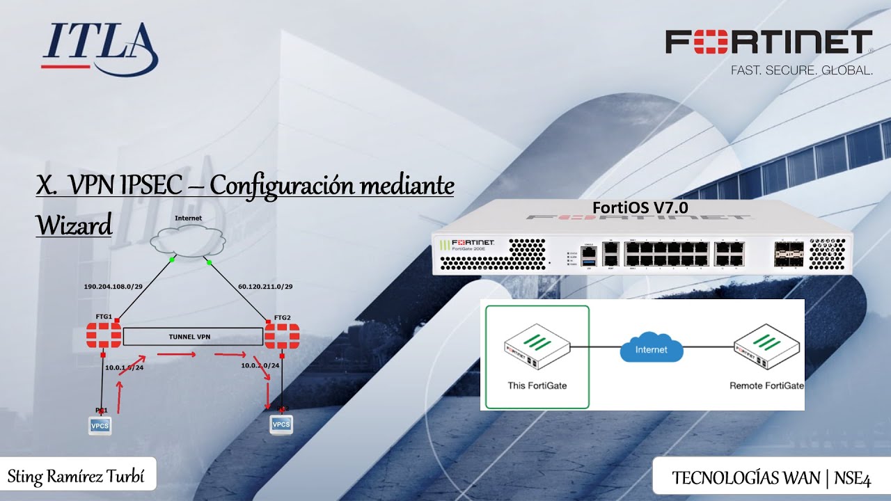 10. VPN IPSEC - Configuración mediante Wizard en FortiGate v7.0 - YouTube