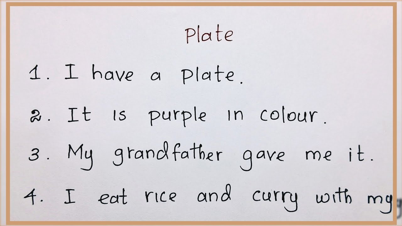 plate | Simple sentences about plate | Nifty's English - YouTube