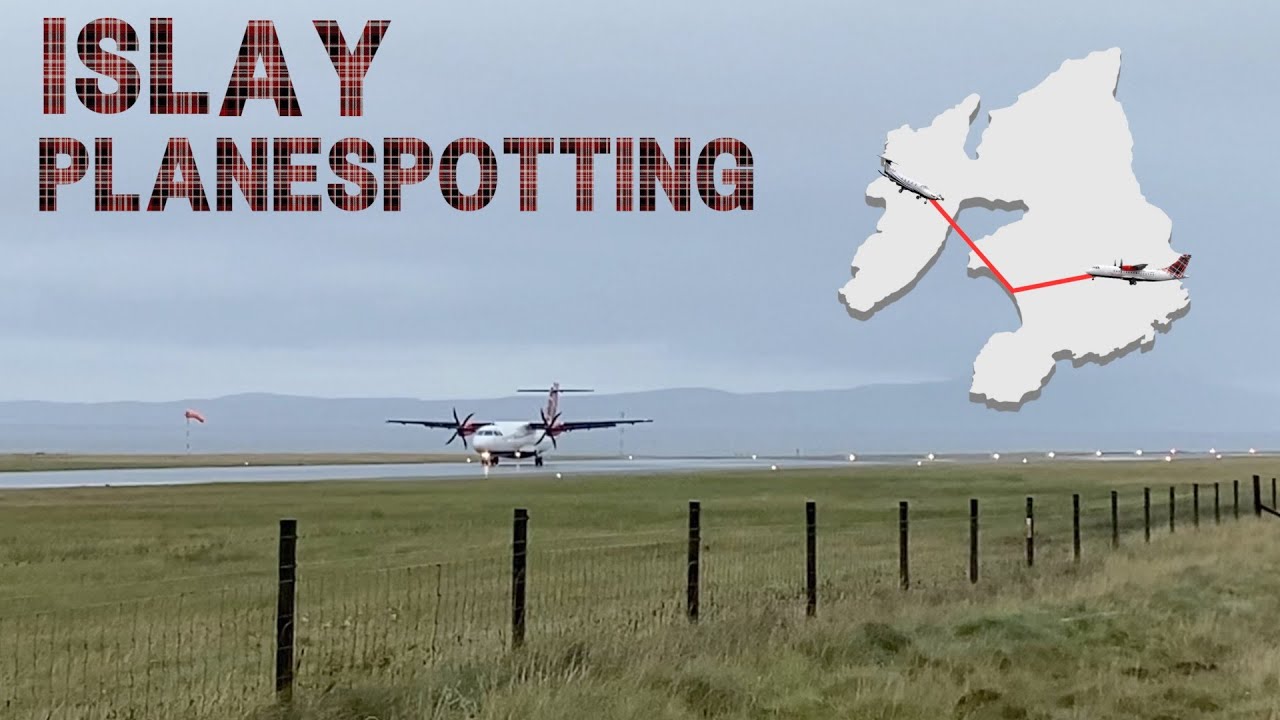 Islay Airport Planespotting// Loganair ATR 42 and a Pilatus PC-12 - YouTube