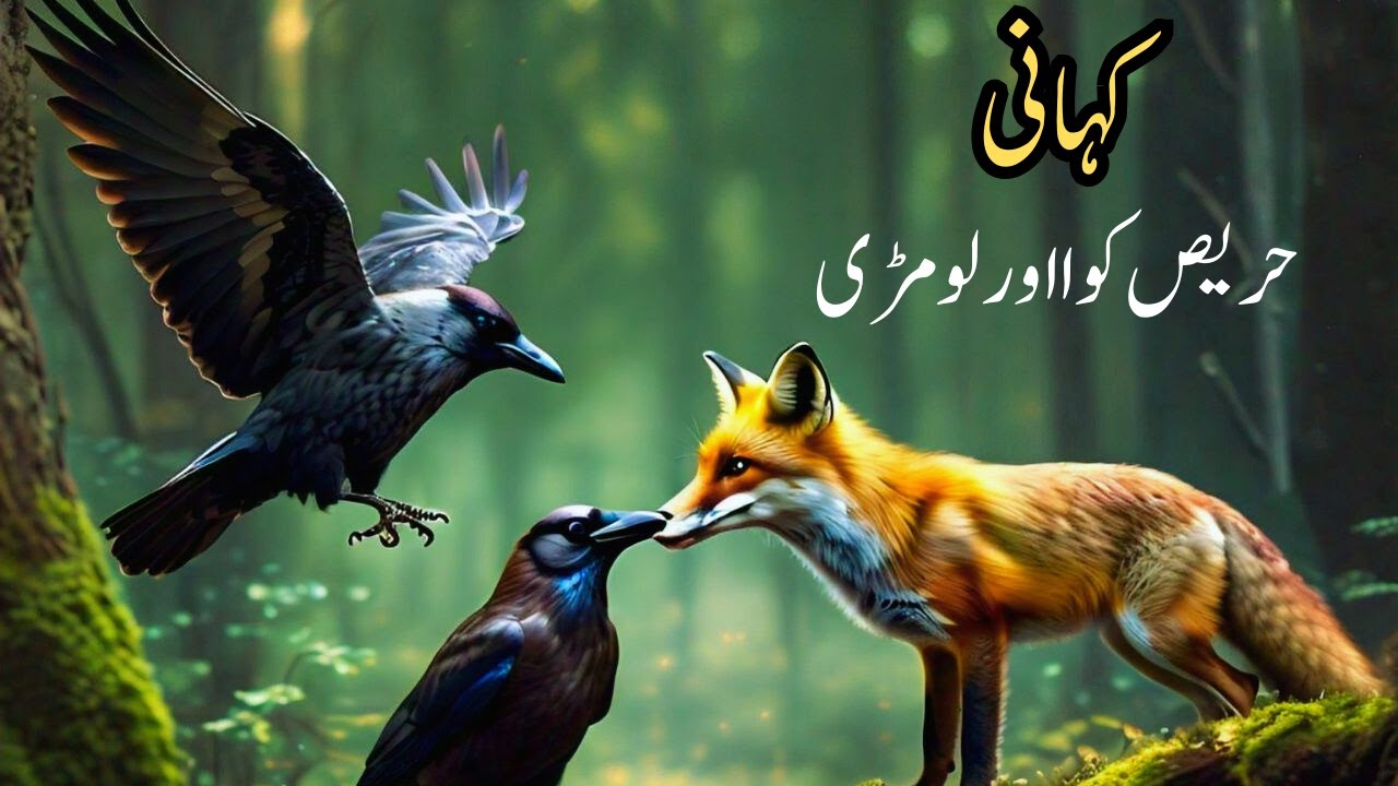 Fox and Crow Story In Urdu/Hindi I Moral Stories For Kids In Urdu ...