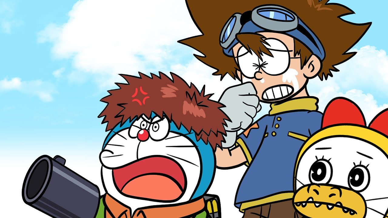디지몬 패러디 [Animation] Digimon adventure + Doraemon - YouTube