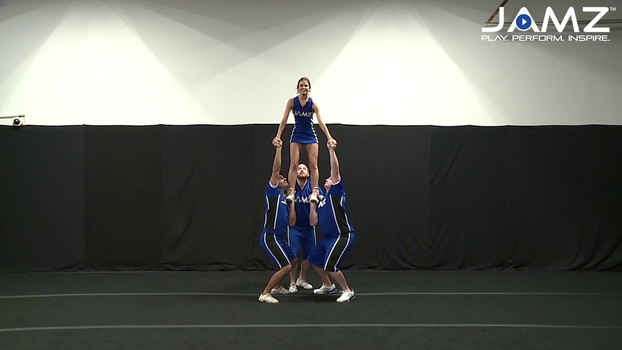 Cheerleader Doing A Front Flip