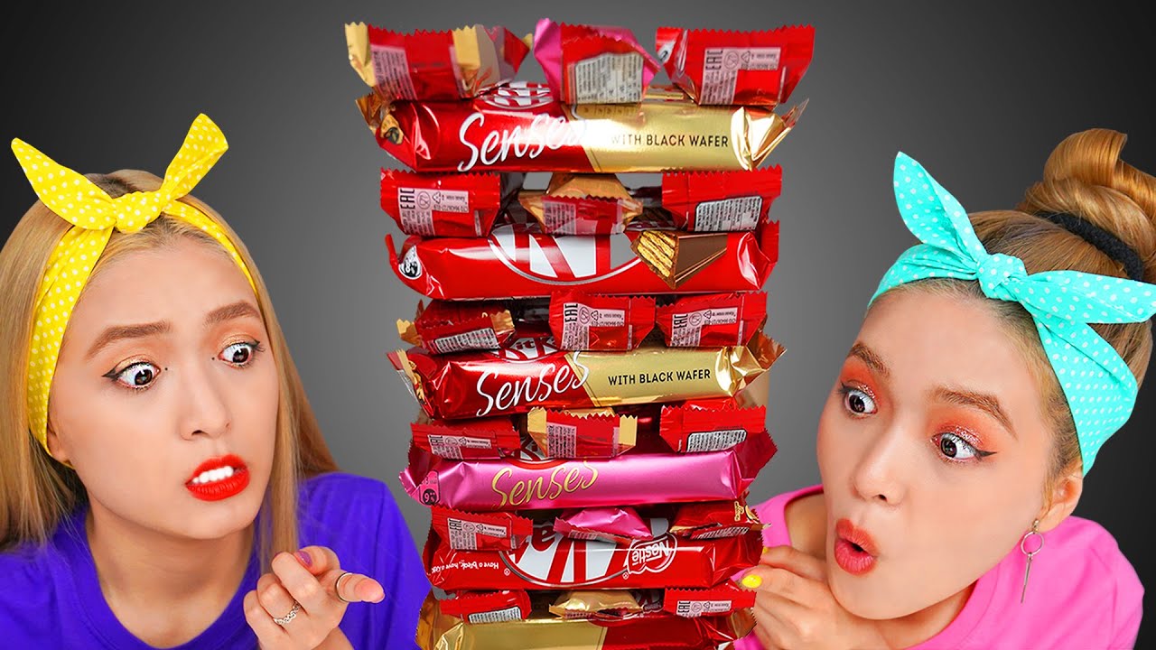 CHOCOLATE ASMR CHALLENGE (JENGA, CANDY RACE ) YOUHOO ASMR - YouTube
