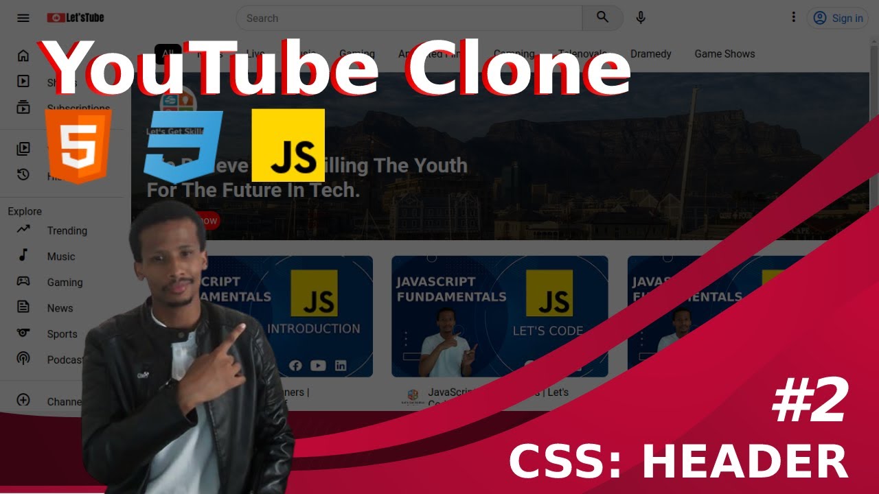 Youtube Clone Build | Header CSS - YouTube