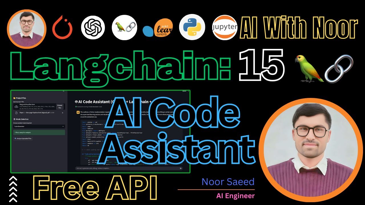 AI Code Assistant with LangChain & LLMs | Debug, Generate & Analyze ...