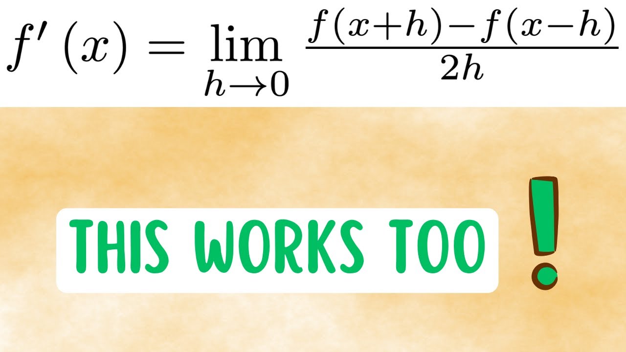 The Secret Formula for the First Derivative! | Rigorous Calculus Proof ...