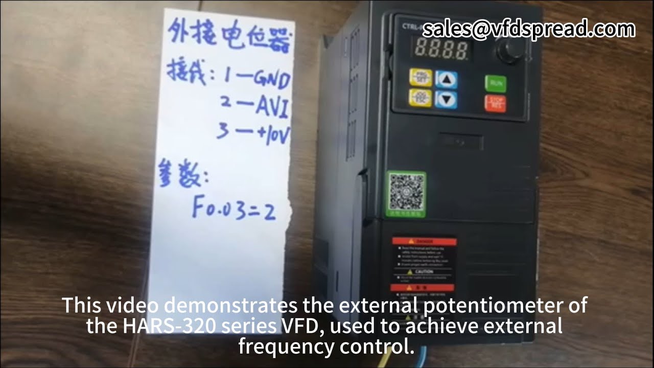 How to control the frequency of a variable frequency drive (VFD) using ...