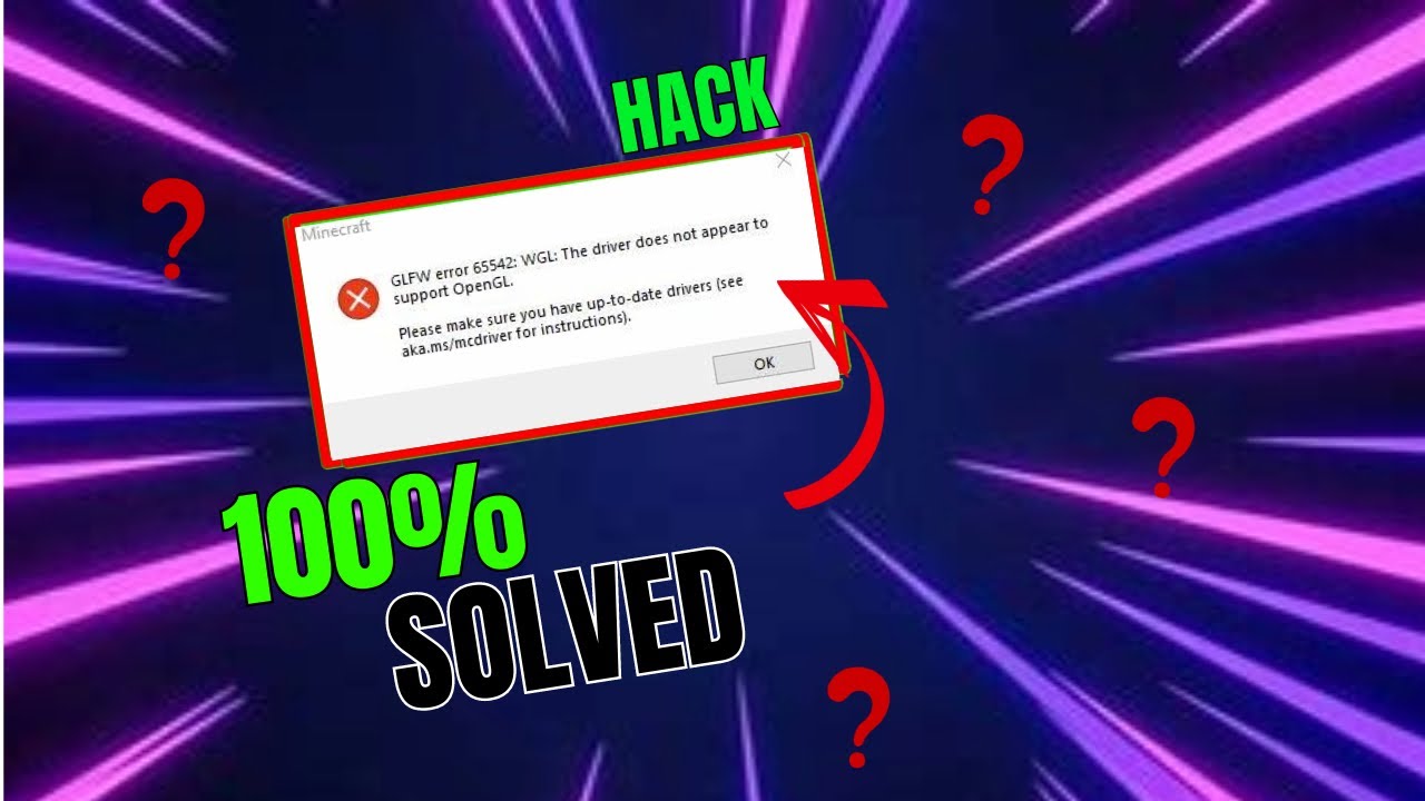 GLFW: OpenGL 65542 Error Fix | Minecraft | | Mustafa Gamerz | - YouTube