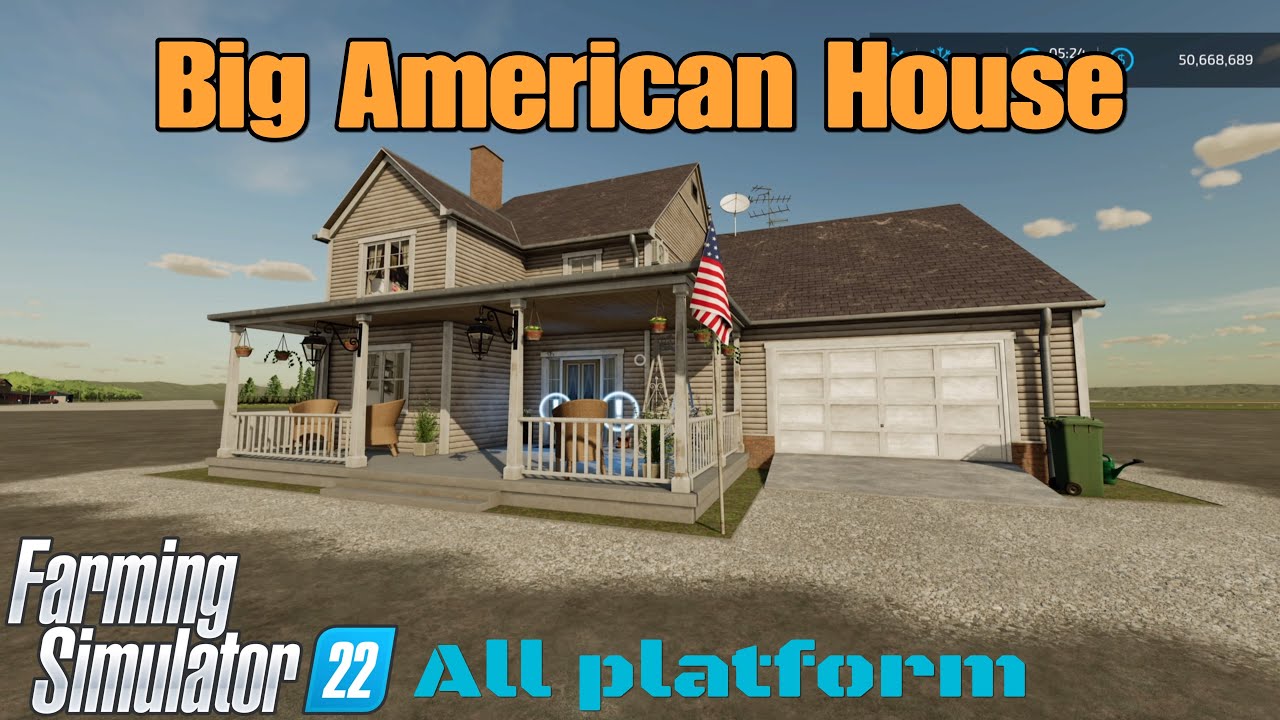 Big American House / Mod for all platforms on FS22 - YouTube