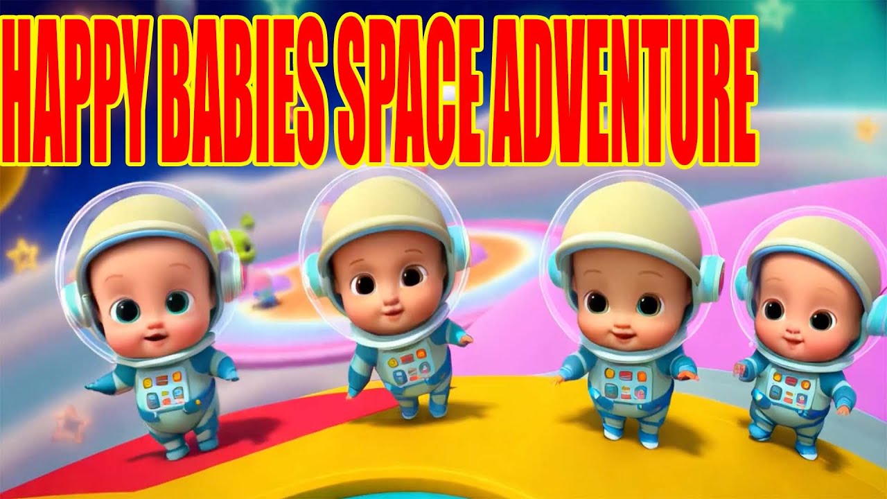 1 HOUR Happy Babies Space Adventures 🚀 | Fun & Colorful Baby songs ...
