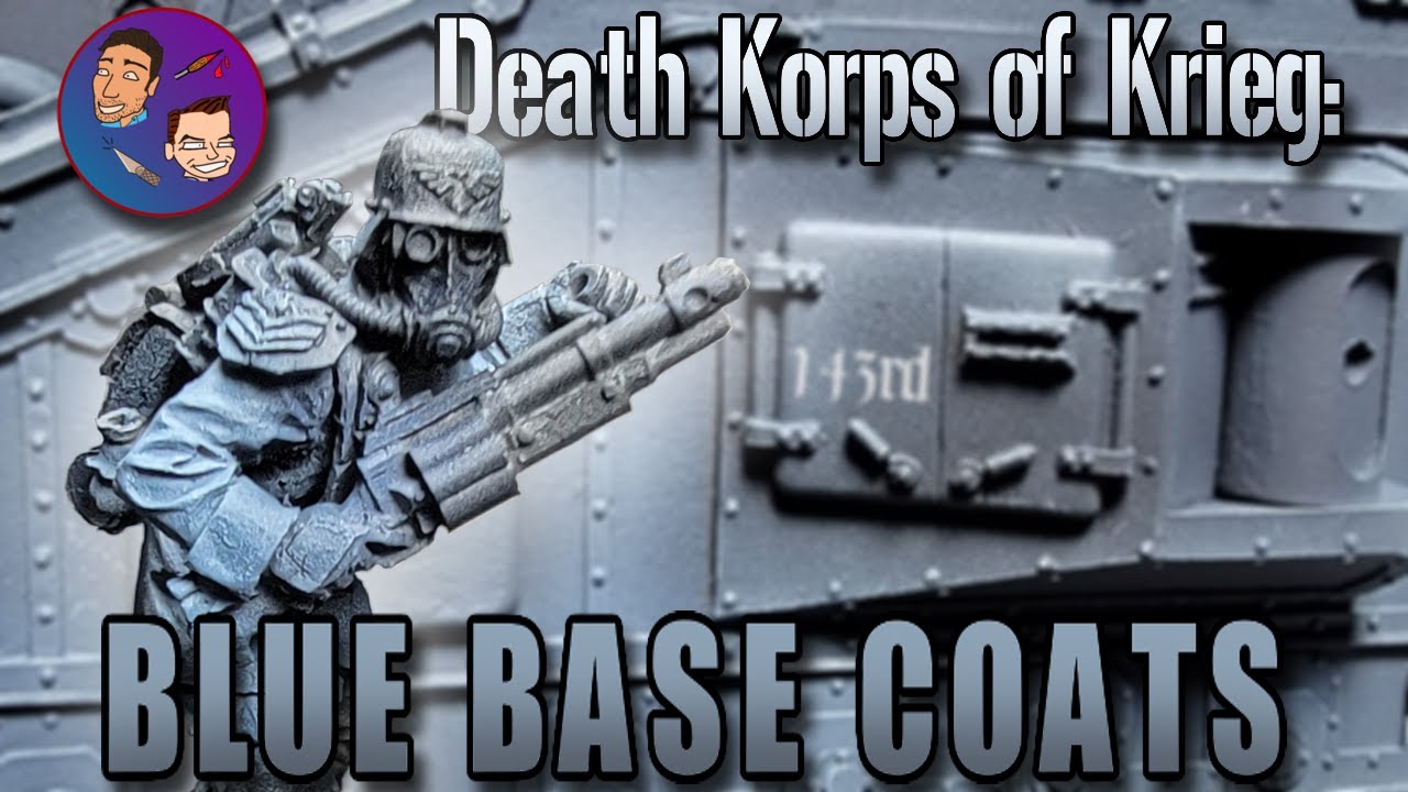 How to Paint: DEATH KORPS OF KRIEG Blue Base Coats - YouTube