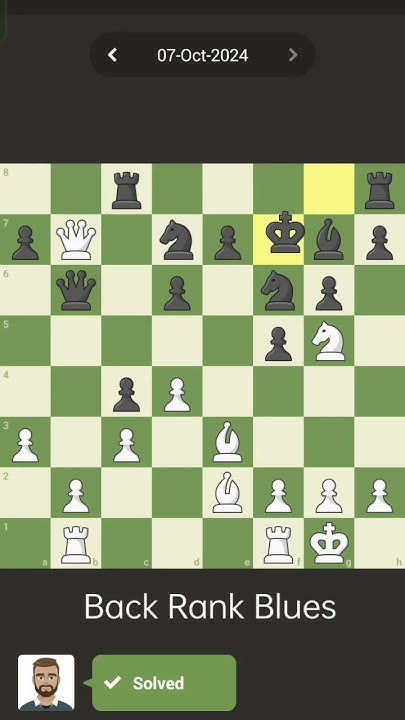 Back Rank Blues|| Easy Chess com puzzle solved October βοΈβοΈ - YouTube Back Rank Blues|| Easy Chess com puzzle solved October βοΈβοΈ - YouTube