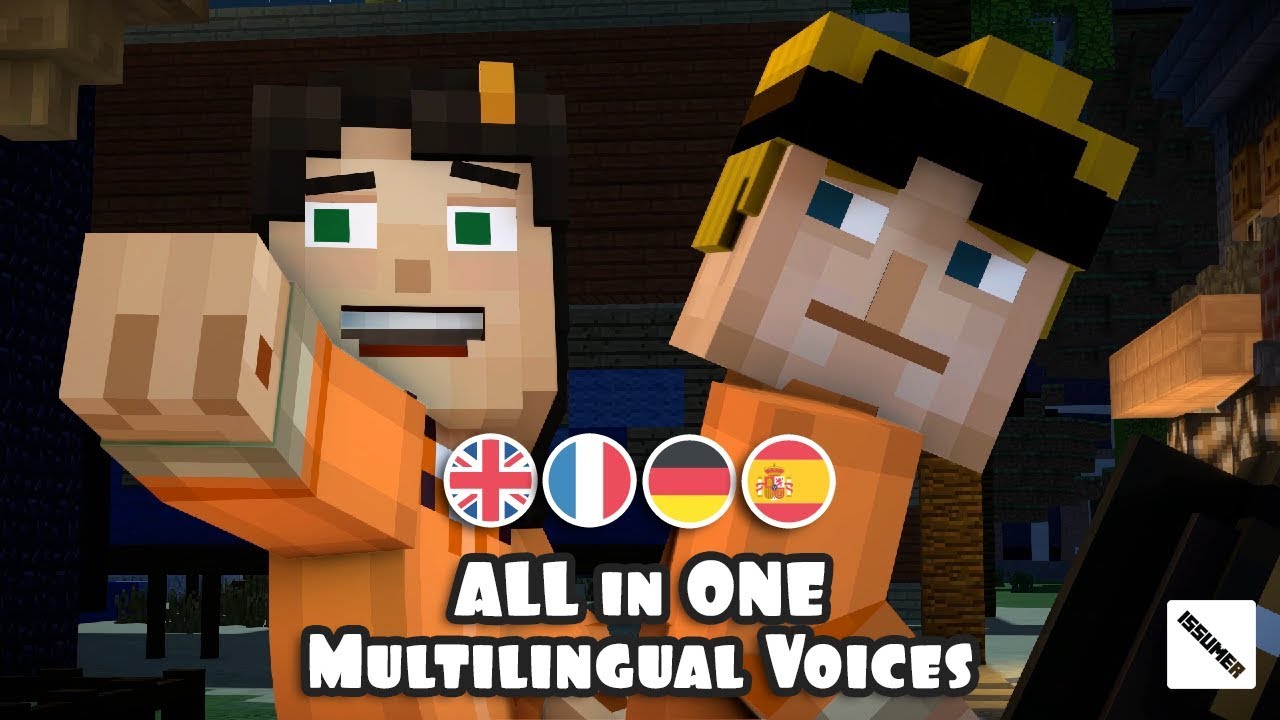 ALL in ONE Multilingual Voices #5 - JESSE(F) VS PETRA - Minecraft Story ...