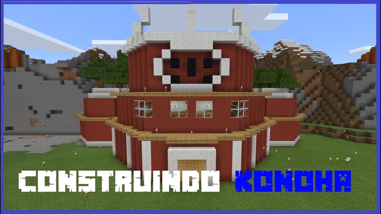 Minecraft PE Naruto Construindo KONOHA ( CASA DO HOKAGE ) - YouTube