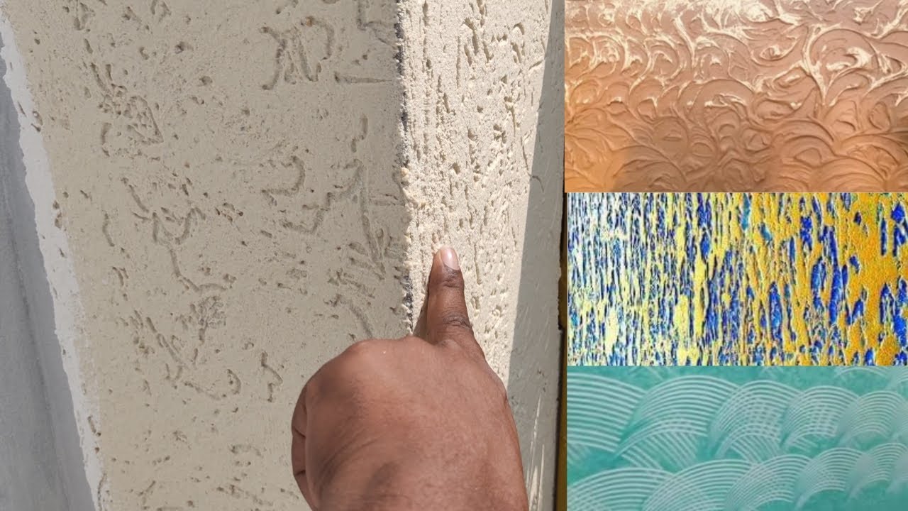 15 New Wall putty texture designs techniques and ideas - YouTube